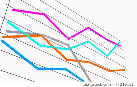Image of line graph seen from an angle - Stock Illustration [75219151 ...
