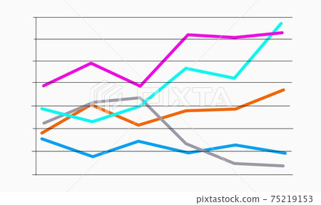 Image of line graph of sales - Stock Illustration [75219153] - PIXTA