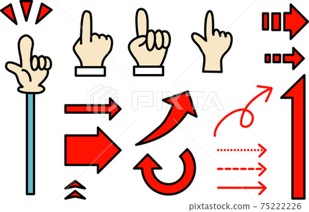 Pointing and arrows to highlight points-colored - Stock Illustration ...