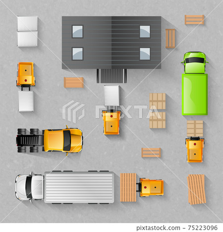 Warehouse Top View - Stock Illustration [75223096] - PIXTA