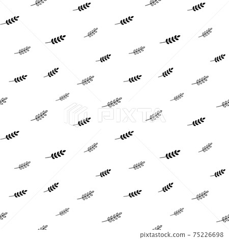 Plant seamless pattern, black and white... - Stock Illustration ...