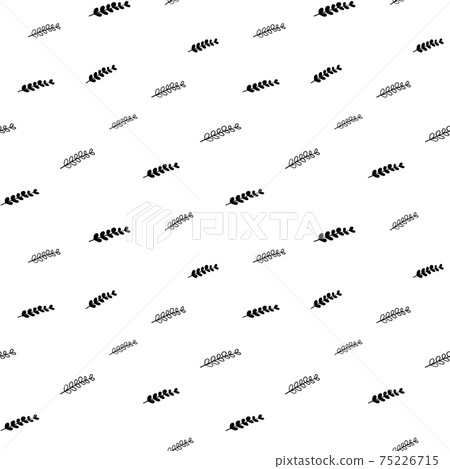 Plant seamless pattern, black and white... - Stock Illustration ...