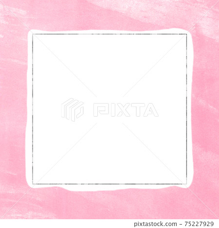 Square light pink background frame drawn with a... - Stock Illustration ...