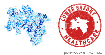 Healthcare Injection Mosaic Lower Saxony Land...-插圖素材 [75230667] - PIXTA圖庫