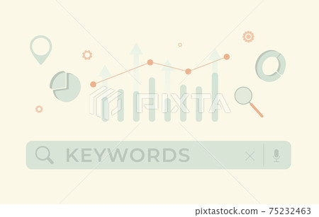 Keyword Optimization SEO concept. Research,... - Stock Illustration ...