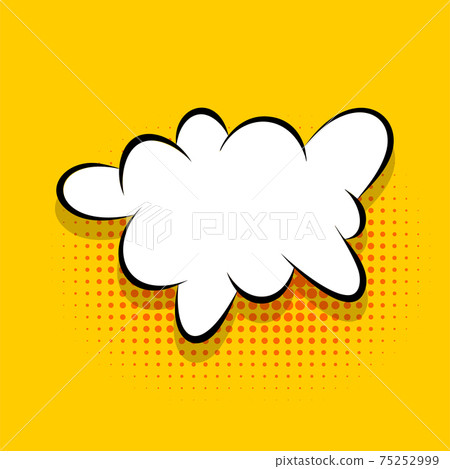 Yellow comics speech bubble for text - Stock Illustration [75252999 ...