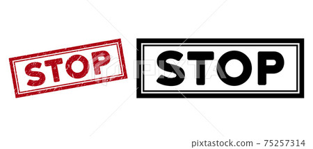 Distress Stop Rectangular Frame Watermark - Stock Illustration ...