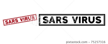 Scratched Sars Virus Rectangular Frame Watermark - Stock Illustration ...
