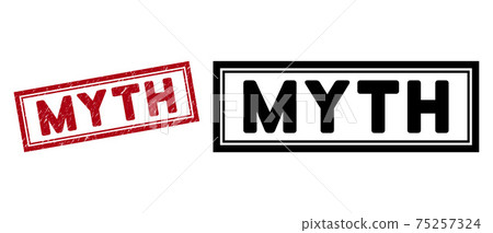 Distress Myth Rectangular Frame Watermark - Stock Illustration ...
