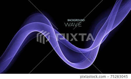 Blue wavy stream of transparent waves on a... - Stock Illustration ...