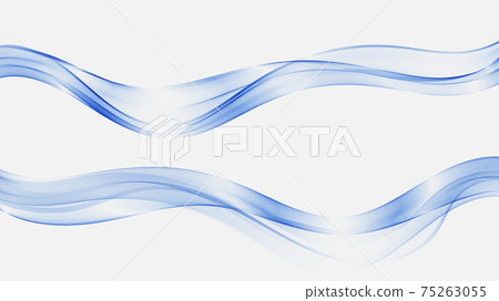 Two wavy blue elements design Smooth blue waves... - Stock Illustration ...