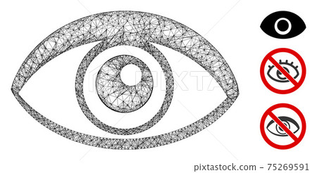 Eye Polygonal Web Vector Mesh Illustration - Stock Illustration ...