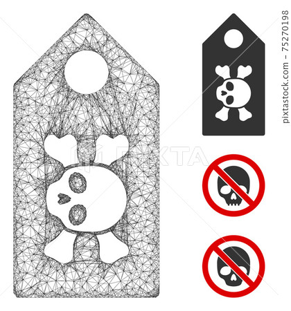 Death Label Polygonal Web Vector Mesh Illustration - Stock Illustration ...