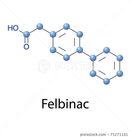 Felbinac is a topical medicine, nonsteroidal... - Stock Illustration ...