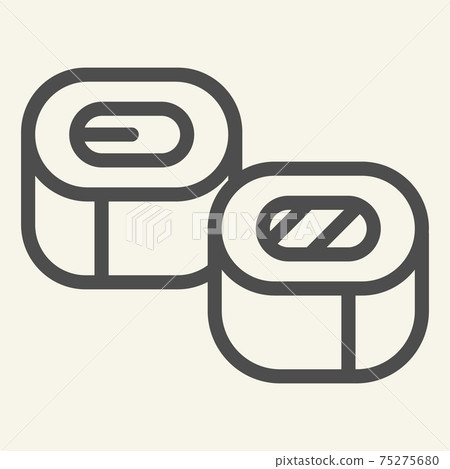 Sushi line icon. Asian cuisine vector... - Stock Illustration [75275680 ...