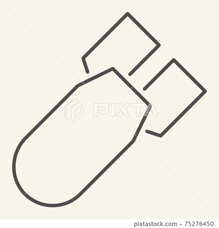 Submarine warhead thin line icon. Torpedo... - Stock Illustration ...