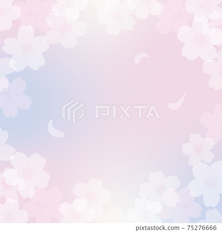 Sakura and gradient background material - Stock Illustration [75276666 ...