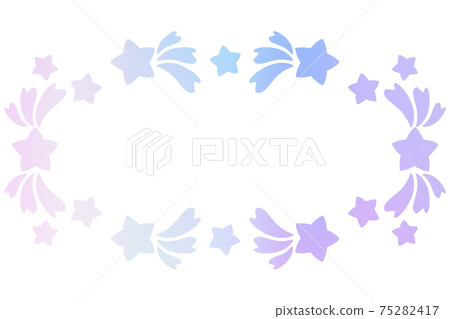 Shooting star frame rectangular aurora color - Stock Illustration ...