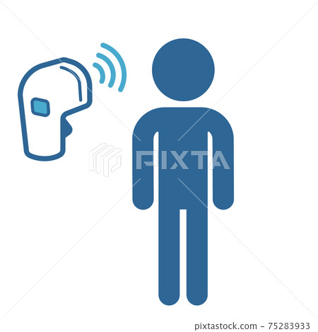 Non-contact thermometer temperature test icon - Stock Illustration ...