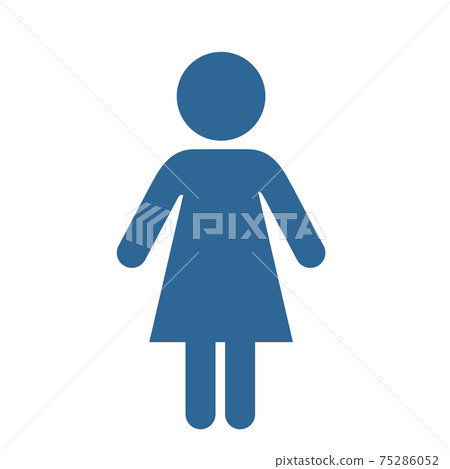 Female icon pictogram - Stock Illustration [75286052] - PIXTA