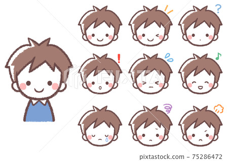 Boy icon set - Stock Illustration [75286472] - PIXTA