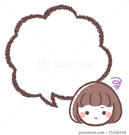 Girl balloon trouble - Stock Illustration [75288149] - PIXTA