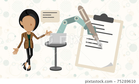 Illustration of a person who operates a machine... - Stock Illustration ...