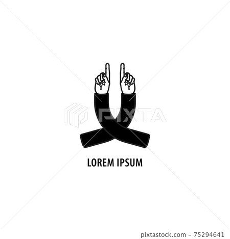 Two hands pointing up vector illustration.... - Stock Illustration ...