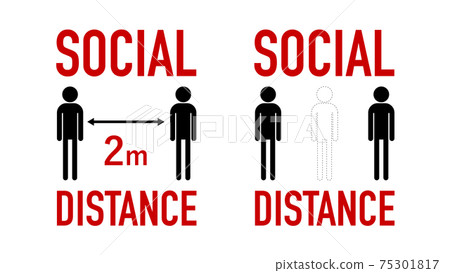 Illustration of social distance - Stock Illustration [75301817] - PIXTA