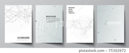 Vector layout of A4 cover mockups templates for... - Stock Illustration ...