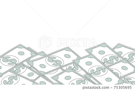 Simple line art dollar bill, background... - Stock Illustration ...