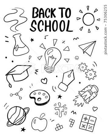 Back to school doodle. Vector illustration - Stock Illustration ...