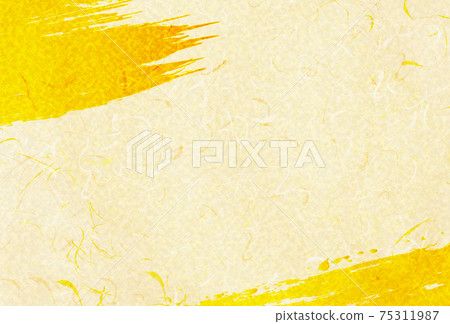 Handwritten gold ink and simple Japanese paper... - Stock Illustration ...