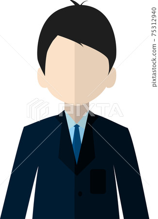 Simple businessman (upper body) icon - Stock Illustration [75312940 ...