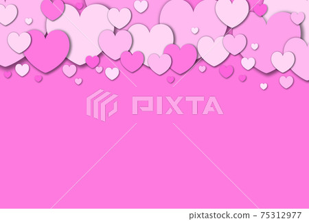Heart material A frame with pastel pink hearts... - Stock Illustration ...