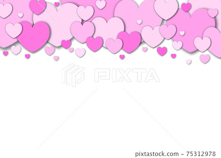 Heart material A frame with pastel pink hearts... - Stock Illustration ...