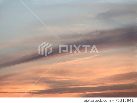 Background material [Image of sunset sky] - Stock Illustration ...