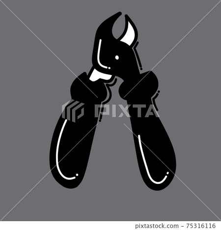 Cutting pliers doodle vector icon. Drawing... - Stock Illustration ...