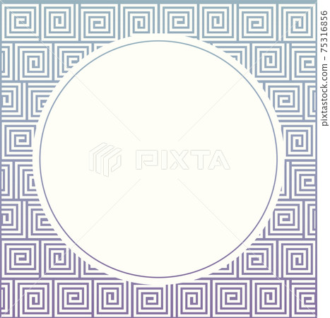 Japanese style traditional pattern square frame - Stock Illustration ...