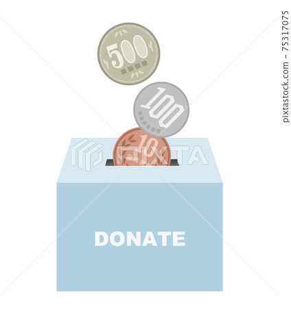 Japanese Yen coins and donation box - Stock Illustration [75317075] - PIXTA