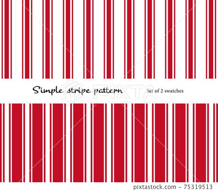 Striped red seamless pattern swatch - Stock Illustration [75319513] - PIXTA