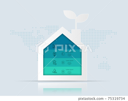 green house, eco friendly infographics - Stock Illustration [75319734 ...