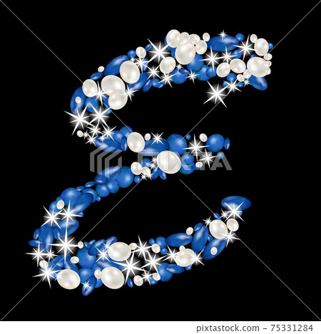 Capital letter E of the alphabet is decorated... - Stock Illustration ...