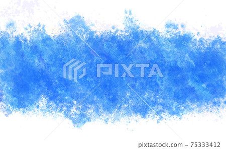 Blue watercolor brush marks - Stock Illustration [75333412] - PIXTA