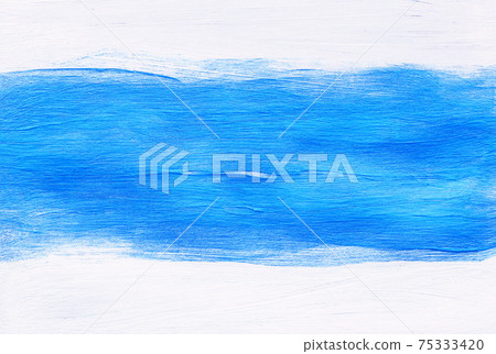 Blue watercolor brush marks - Stock Illustration [75333420] - PIXTA