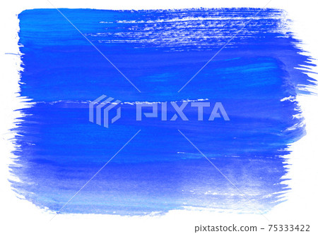 Blue watercolor, brush marks - Stock Illustration [75333422] - PIXTA