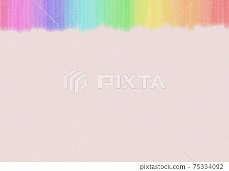 Pink paper with rainbow-colored frame no.02 - Stock Illustration ...