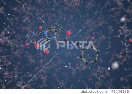 Benznidazole molecule. Ball-and-stick molecular... - Stock Illustration [75334186] - PIXTA