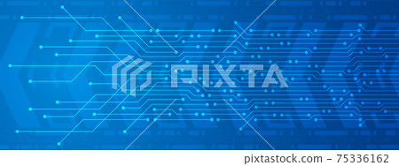 Abstract Technology Background, blue circuit... - Stock Illustration ...