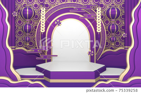 Japanese podium, Purple podium geometric for... - Stock Illustration ...